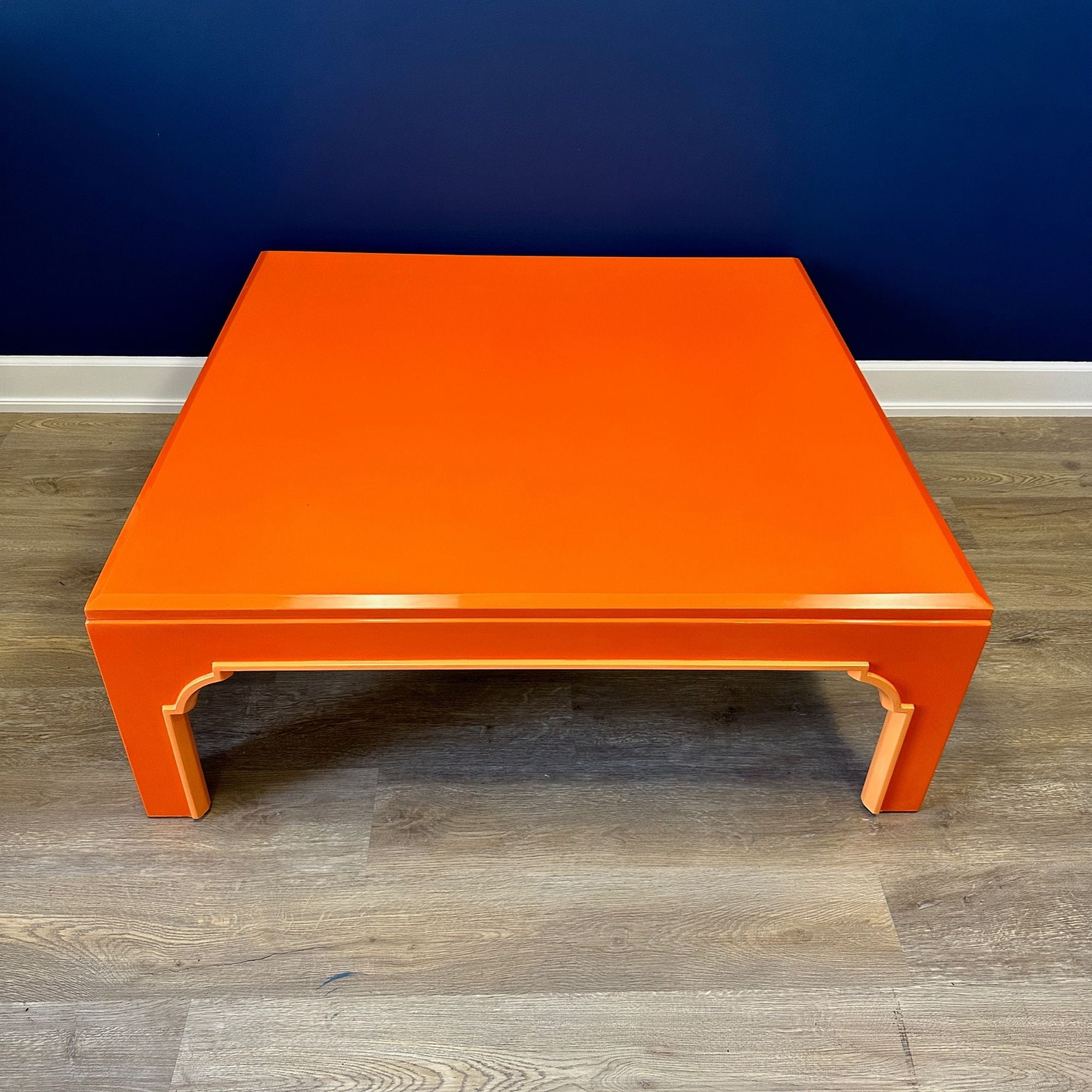 Pablo - Vintage lacquered orange coffee table. – Casey Grace Studio, LLC