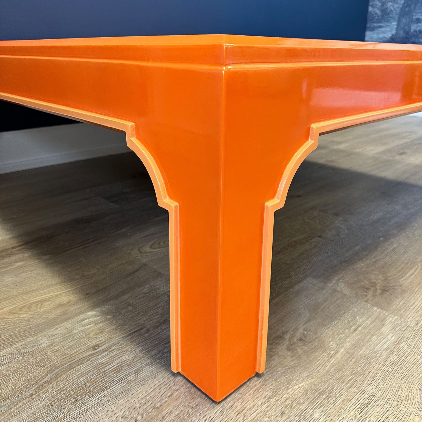 Pablo - Vintage lacquered orange coffee table. – Casey Grace Studios